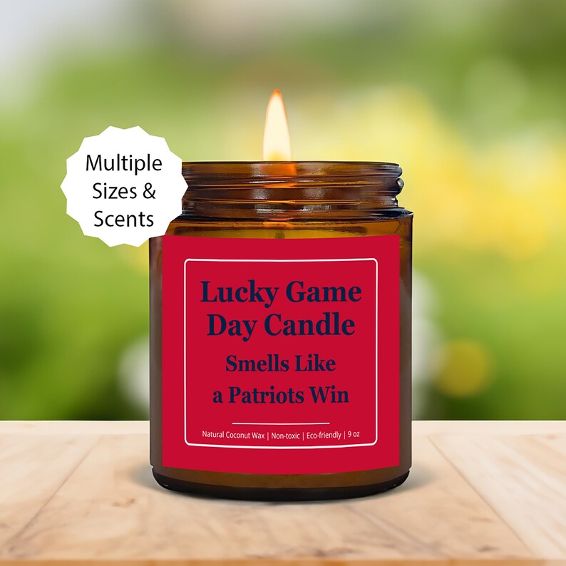 Patriots Lucky Game Day Candle Gift, New England Patriots Gift ...
