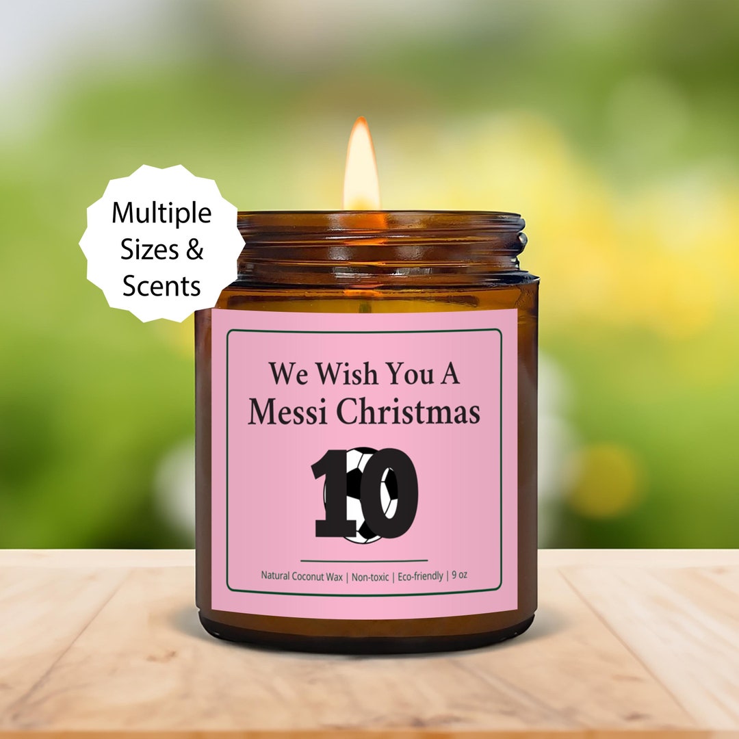 Messi Christmas Gift Candle, Soccer GOAT Lionel Holidays Candle Gifted ...