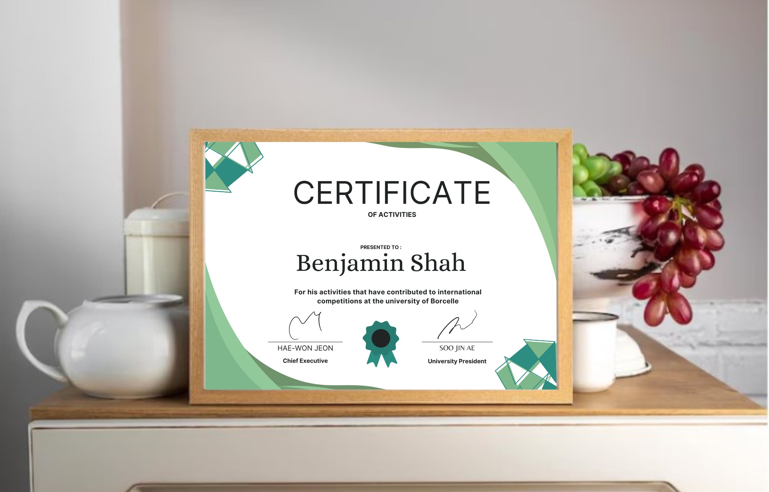 Customizable Activities Certificate, Editable Award Template, Printable ...