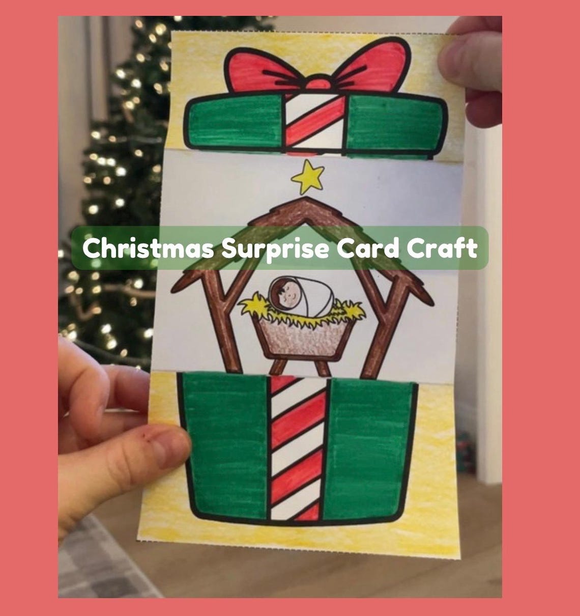 Jesus Christmas Card Surprise Gift Craft for Kids Children's Coloring ...