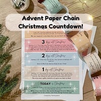 Paper Chain Advent Calendar, Nativity Printable, Advent Calendar for ...