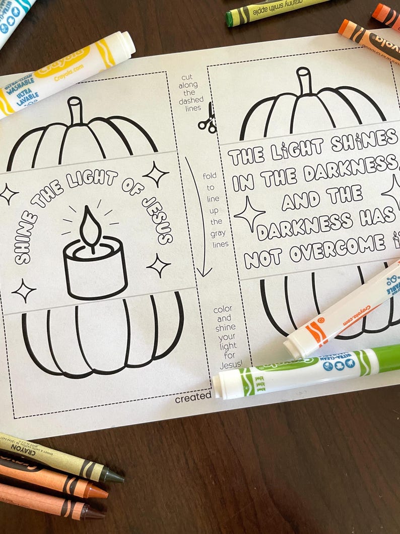 Christian Pumpkin Craft | Shine the Light of Jesus Activity | Bible ...