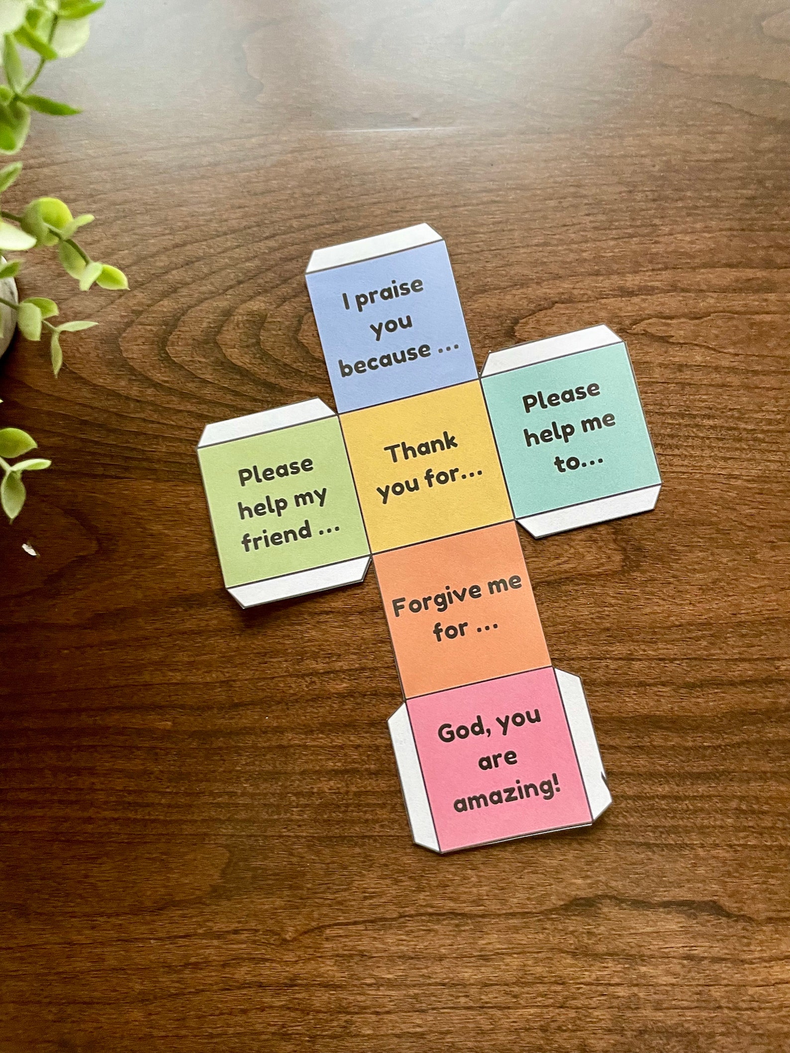 Kids Prayer Cube Craft: Printable Children's Activity (digital Download ...