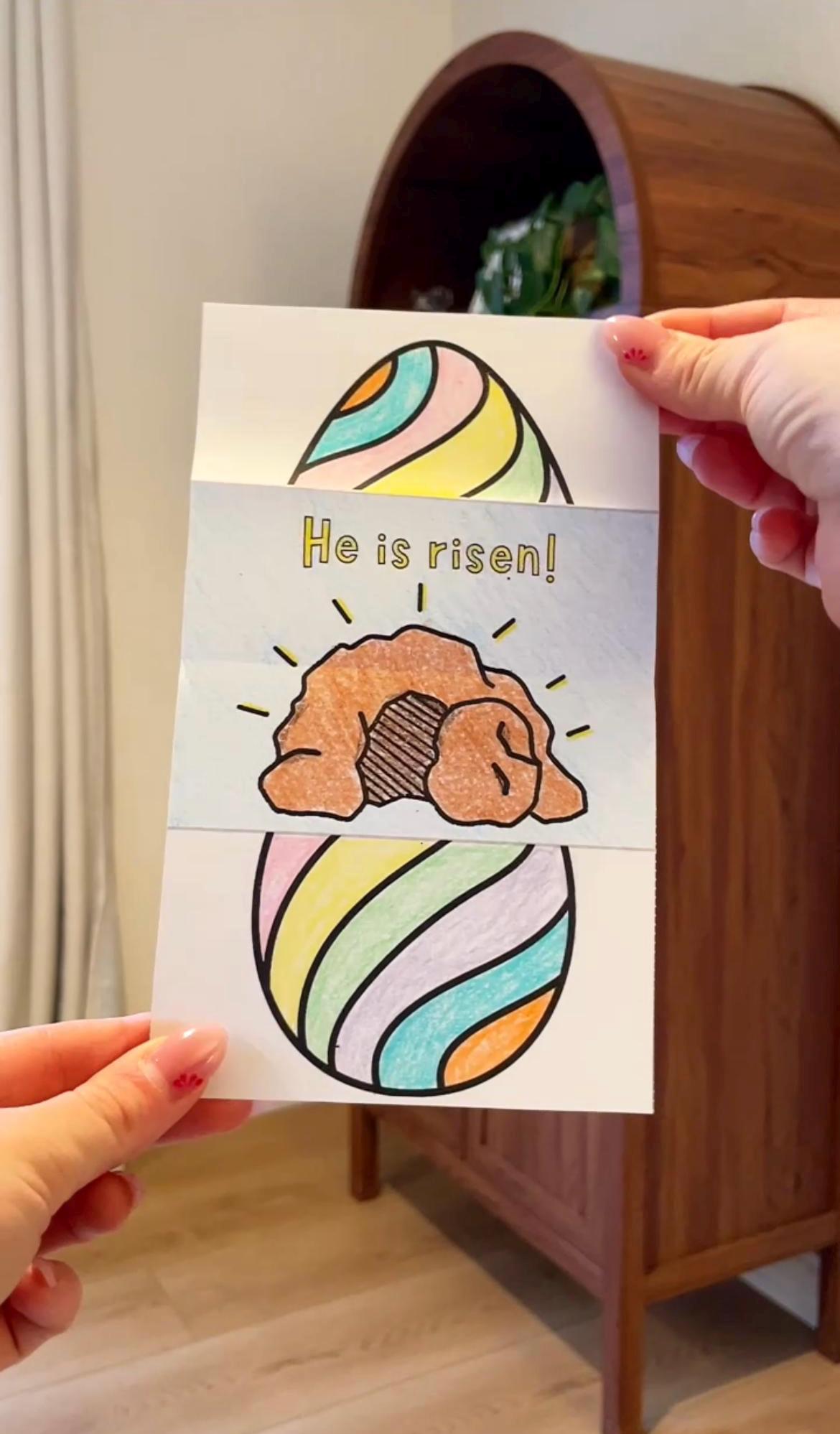 Easter Egg Surprise Card Craft for Kids Children's Coloring Activity ...