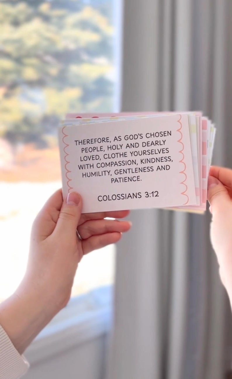 Colorful Bible Memory Verse Cards | Printable Scripture Cards for Kids ...
