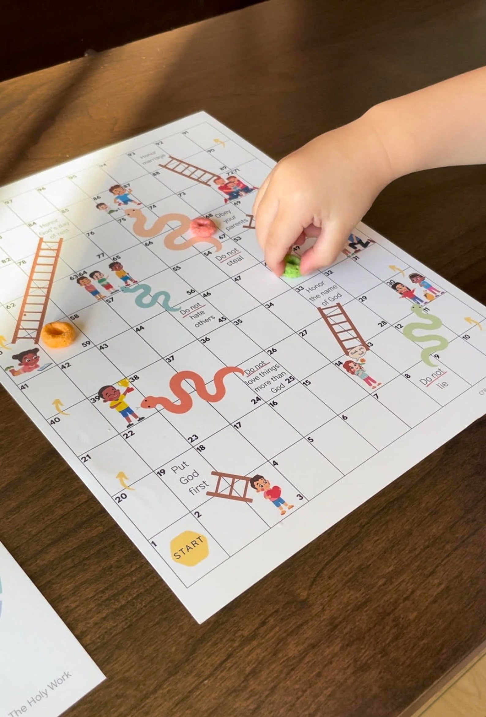 10 Commandments Snakes and Ladders Printable Board Game (digital ...