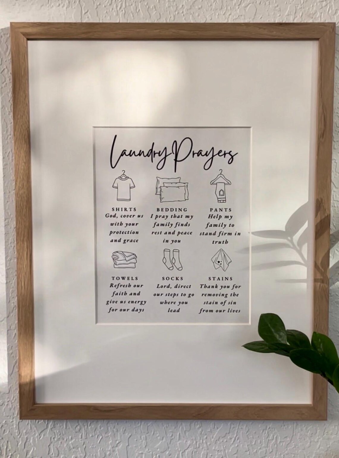 Laundry Prayers Printable Christian Laundry Room Art Print Digital ...