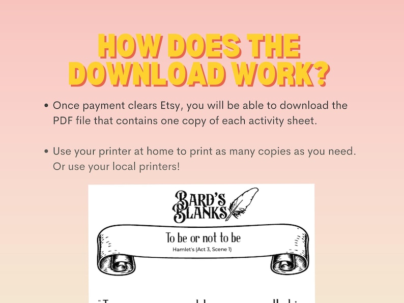 Shakespeare Mad Libs- 6 Activity Sheets - Instant Download - - Etsy