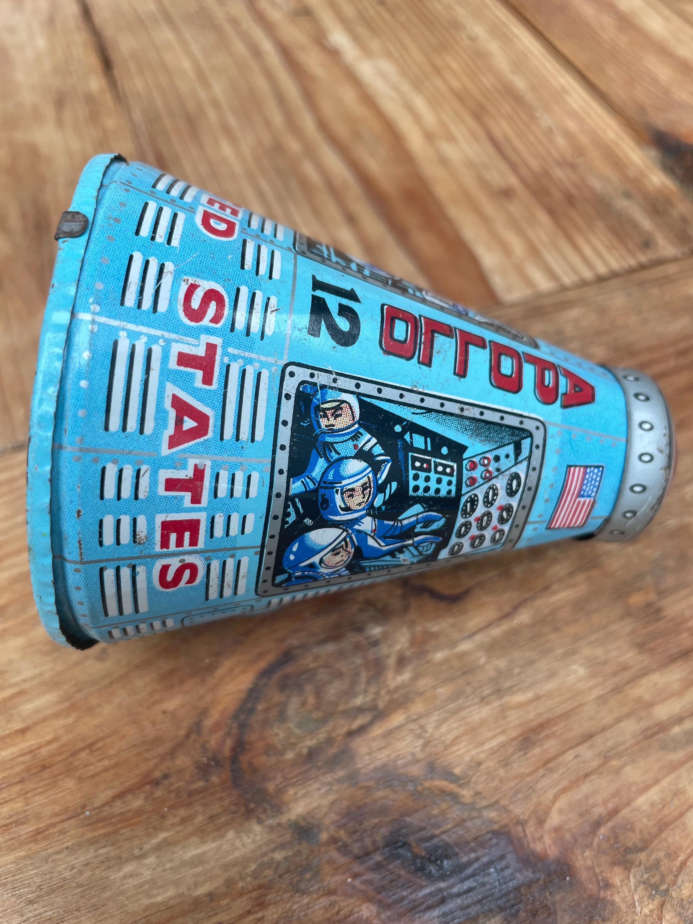 Vintage Apolo 12 Space Capsule Tin Toy, by Takatoku Japan. Works ...
