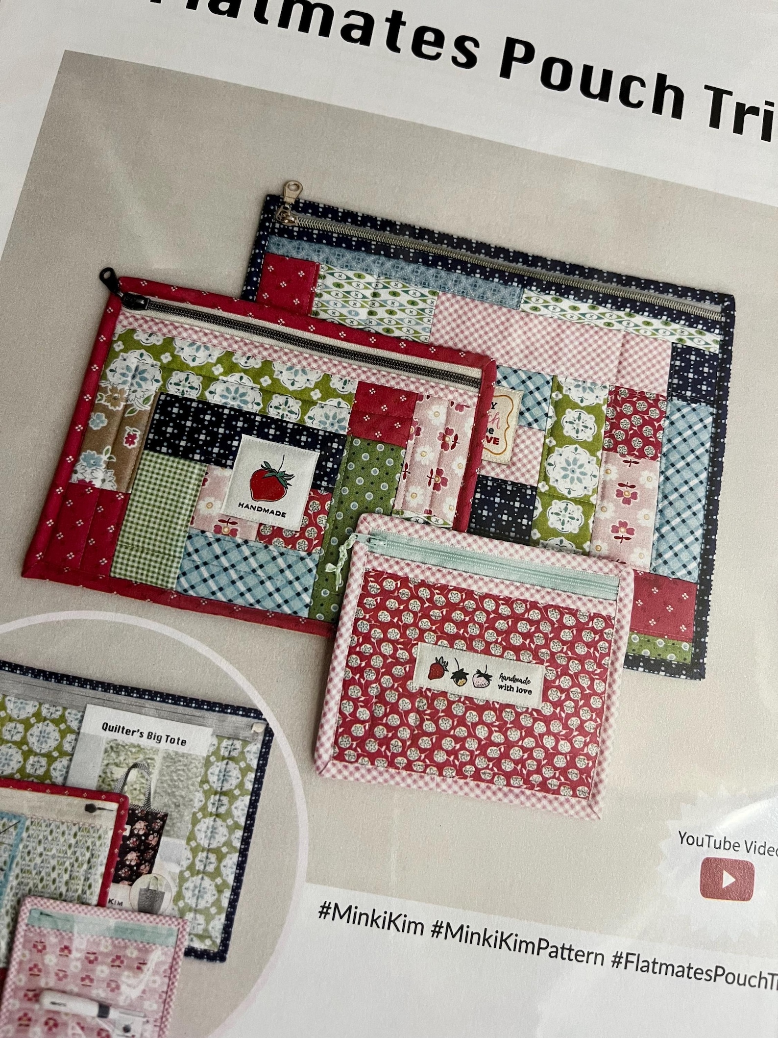 Minki Kim Pattern-flatmates Pouch Trio-sewing Pattern - Etsy