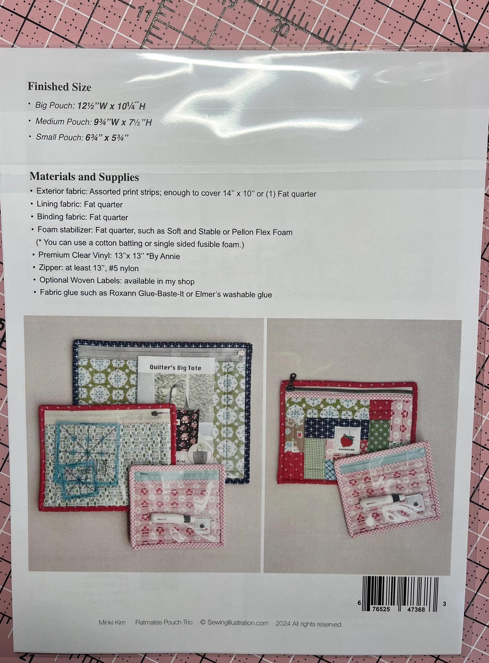 Minki Kim Pattern-flatmates Pouch Trio-sewing Pattern - Etsy