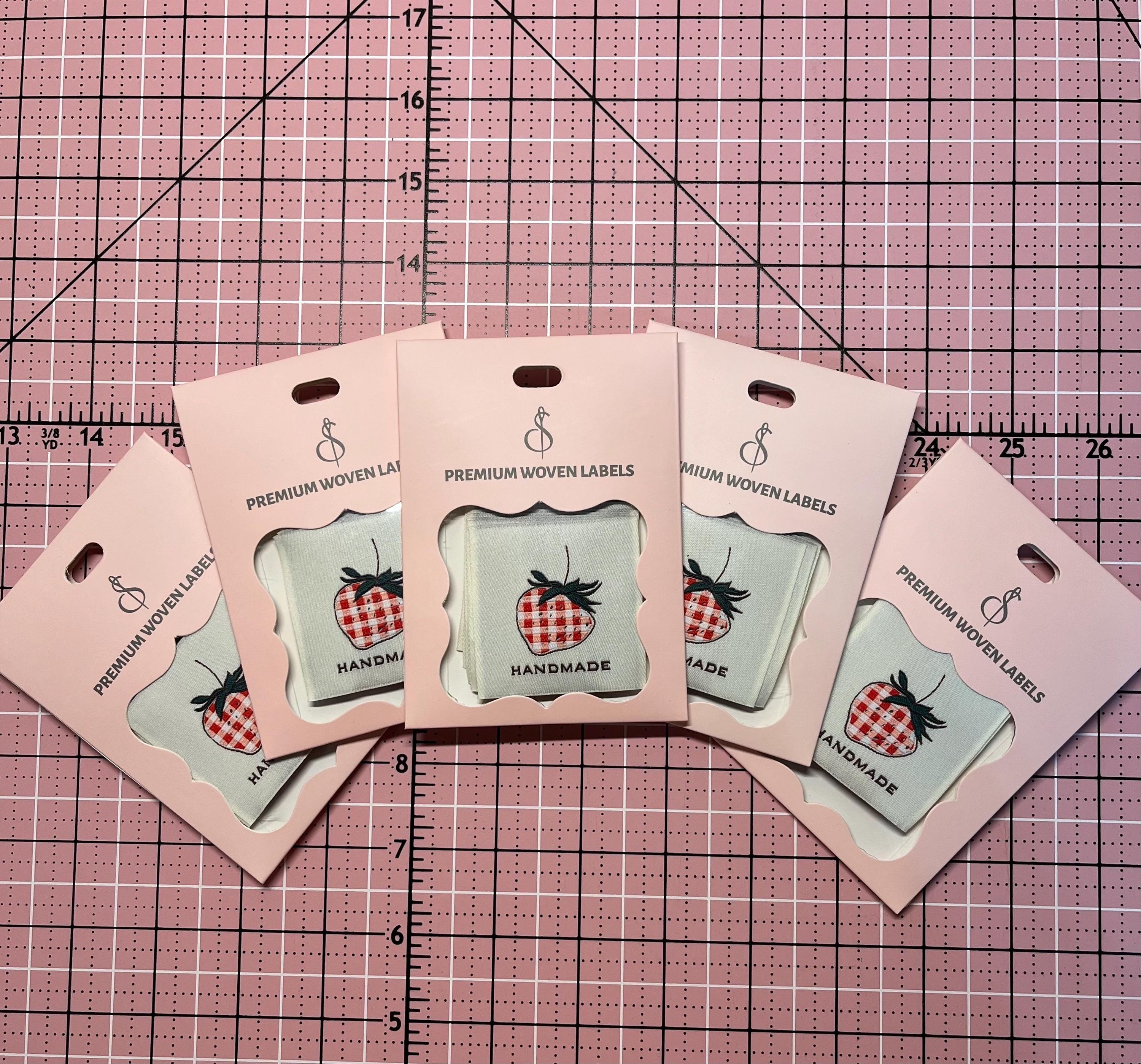 Strawberry Woven Labels- Minkikim Labels- Package of Eight Labels - Etsy