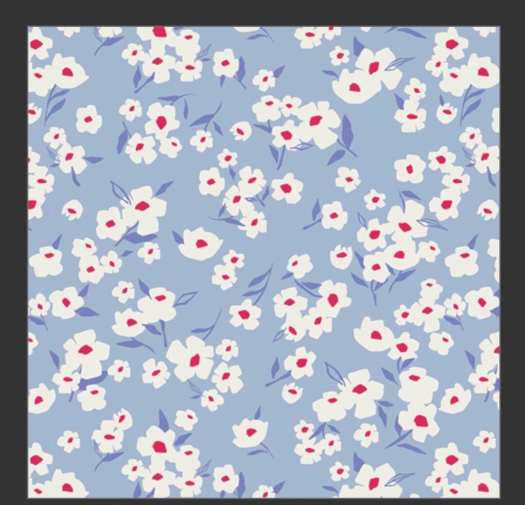 Art Gallery Fabrics- Periwinkle -spring Daisies - Etsy