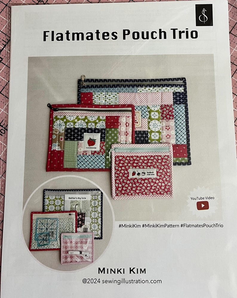 Minki Kim Pattern-flatmates Pouch Trio-sewing Pattern - Etsy