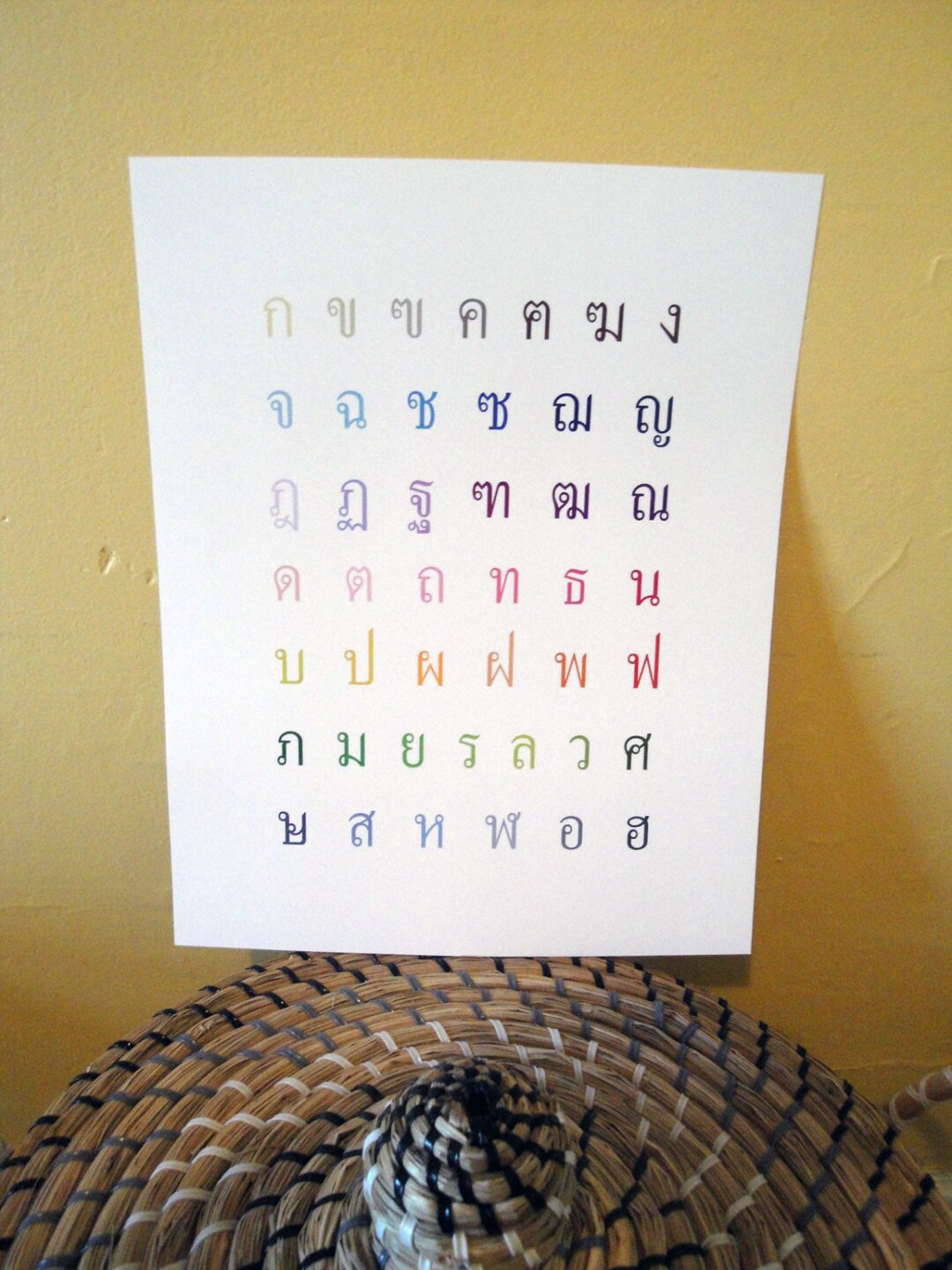 Thai Alphabet Art Poster 11x14 FREE SHIPPING - Etsy