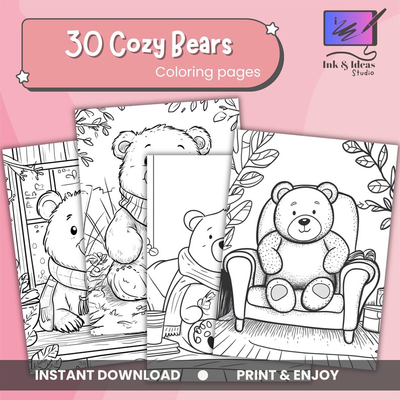Cozy Bear Coloring Pages – Adorable Coloring Pages, Printable Coloring ...