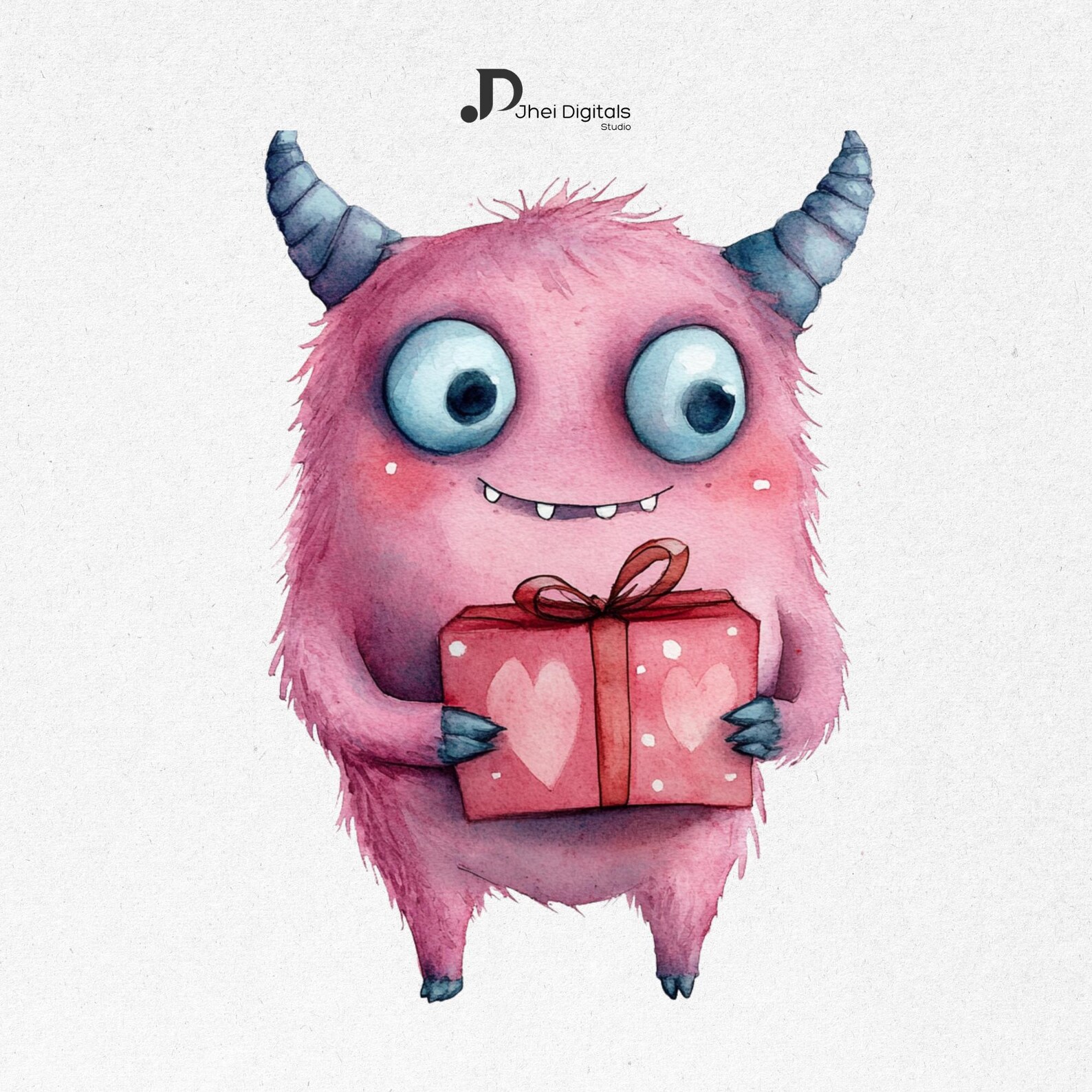 Love Monsters Clipart Bundle, Cute Monster Valentine PNG, Adorable ...