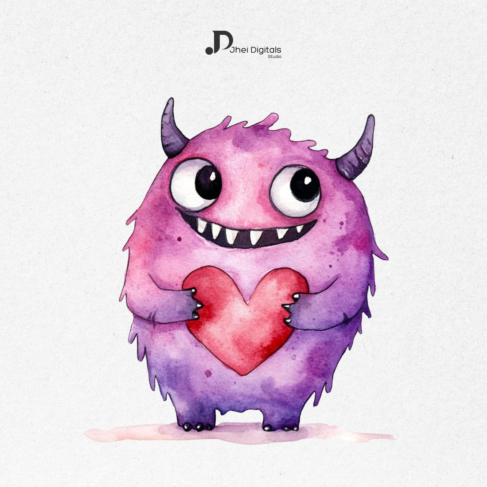 Love Monsters Clipart Bundle, Cute Monster Valentine PNG, Adorable ...