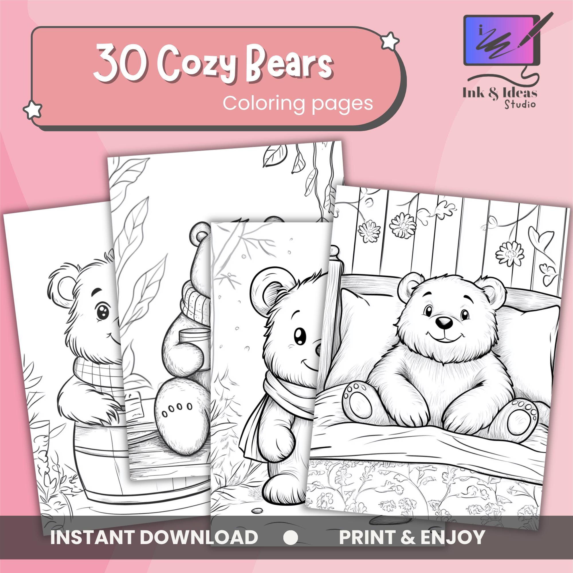 Cozy Bear Coloring Pages – Adorable Coloring Pages, Printable Coloring ...