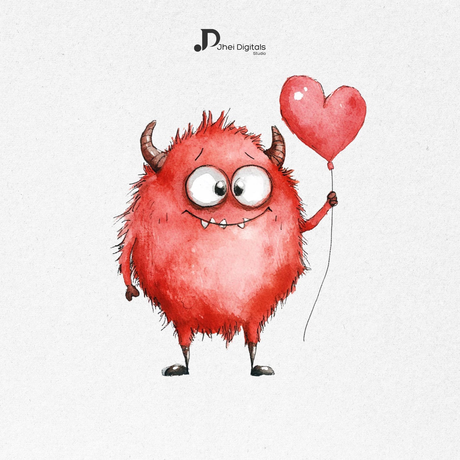 Love Monsters Clipart Bundle, Cute Monster Valentine PNG, Adorable ...