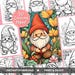 Gnome Coloring Pages Christmas Coloring Page, Stress Relief, Printable ...