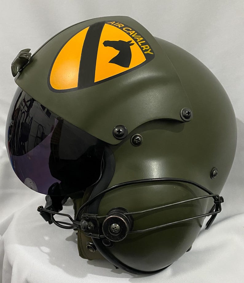 Helmet Pilot Helicopter SPH-4 Huey Vietnam Air Cavalery Logo Repro - Etsy
