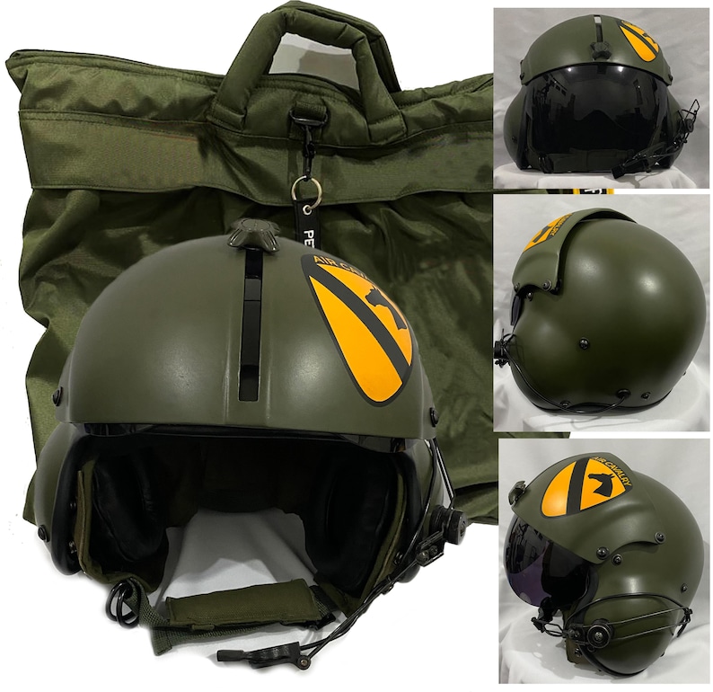 Helmet Pilot Helicopter SPH-4 Huey Vietnam Air Cavalery Logo Repro - Etsy
