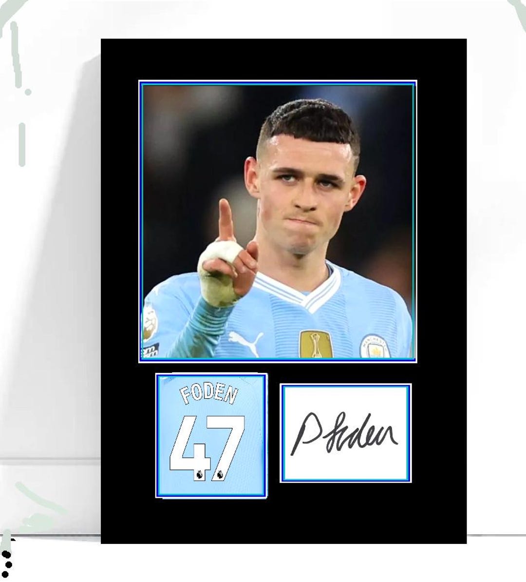 Phil Foden Man City A4 Signed Framed Print Poster Memorabilia Poster ...