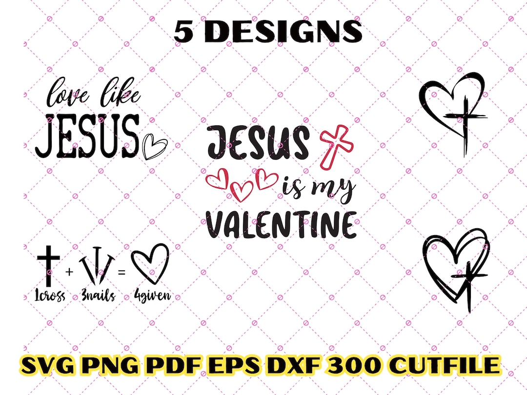 Jesus Valentine Svg, Valentine's Day Love Llike Jesus Svg, Jesus Heart ...