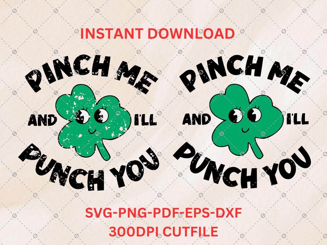 Pinch Me Punch You Shamrock SVG: Funny Irish Clipart (digital Download ...