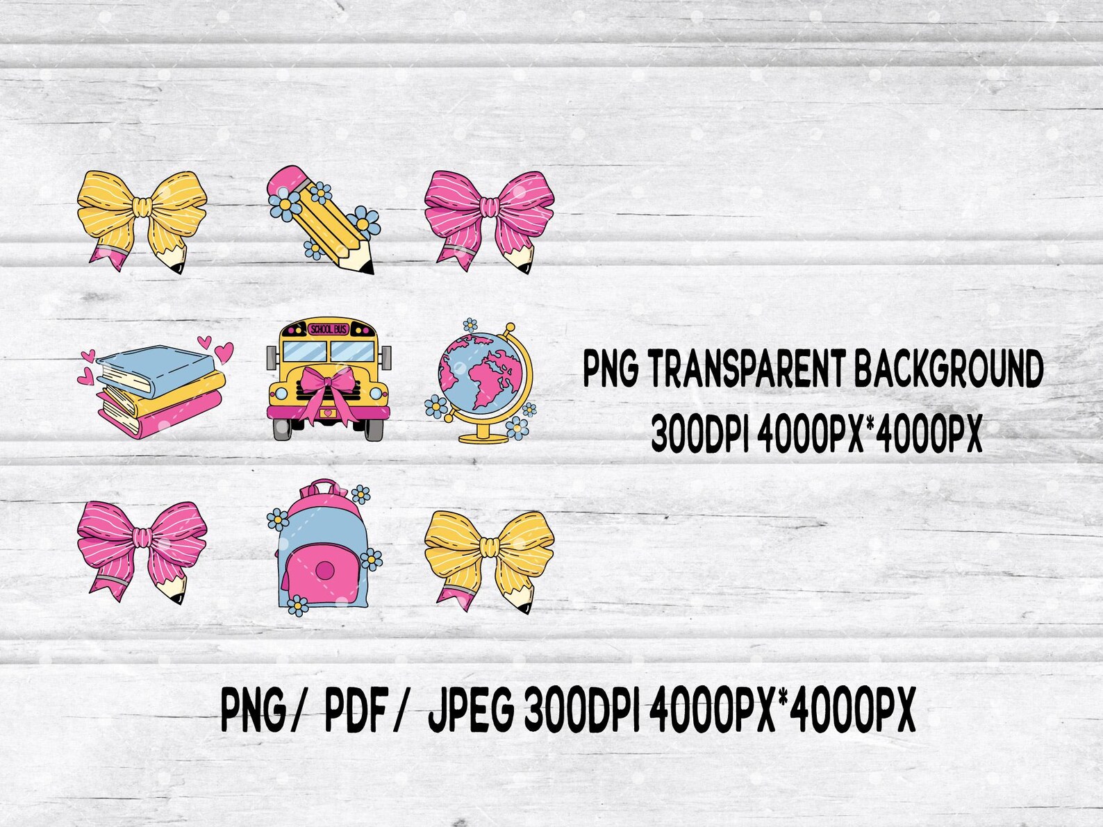 Teacher Coquette Bow PNG, Back to School Clipart (digital Download) - Etsy