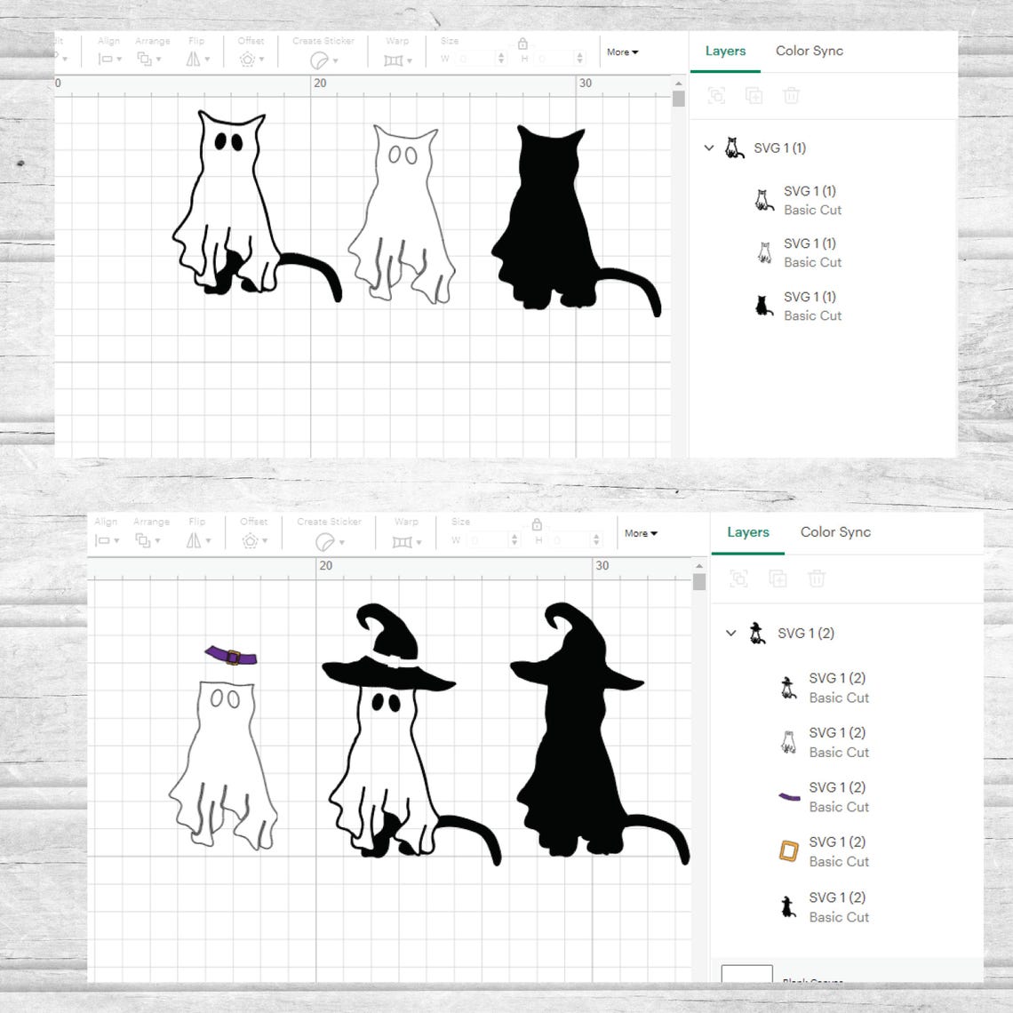 Spooky Ghost Cat Bundle - Halloween Svg Set, Spooky Cat Svg Png, Ghost ...