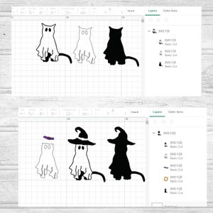 Spooky Ghost Cat Bundle - Halloween Svg Set, Spooky Cat Svg Png, Ghost ...