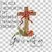 Christmas Cross Proverb PNG - Digital Clipart, Bible Verse Png, Rustic ...