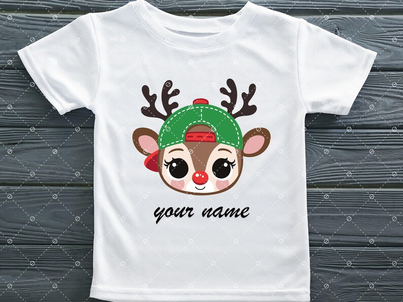 Christmas Reindeer Face SVG Bundle | Cute Boy & Girl Reindeer Clipart ...