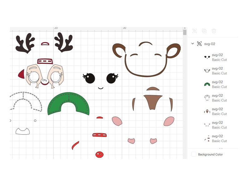 Christmas Reindeer Face SVG Bundle | Cute Boy & Girl Reindeer Clipart ...