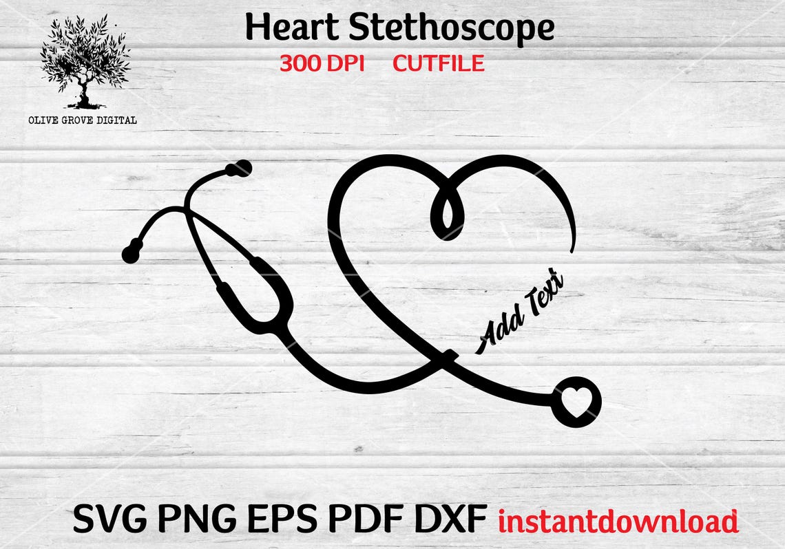 Heart Stethoscope SVG, Nurse SVG File, Stethoscope Svg, Doctor Svg ...