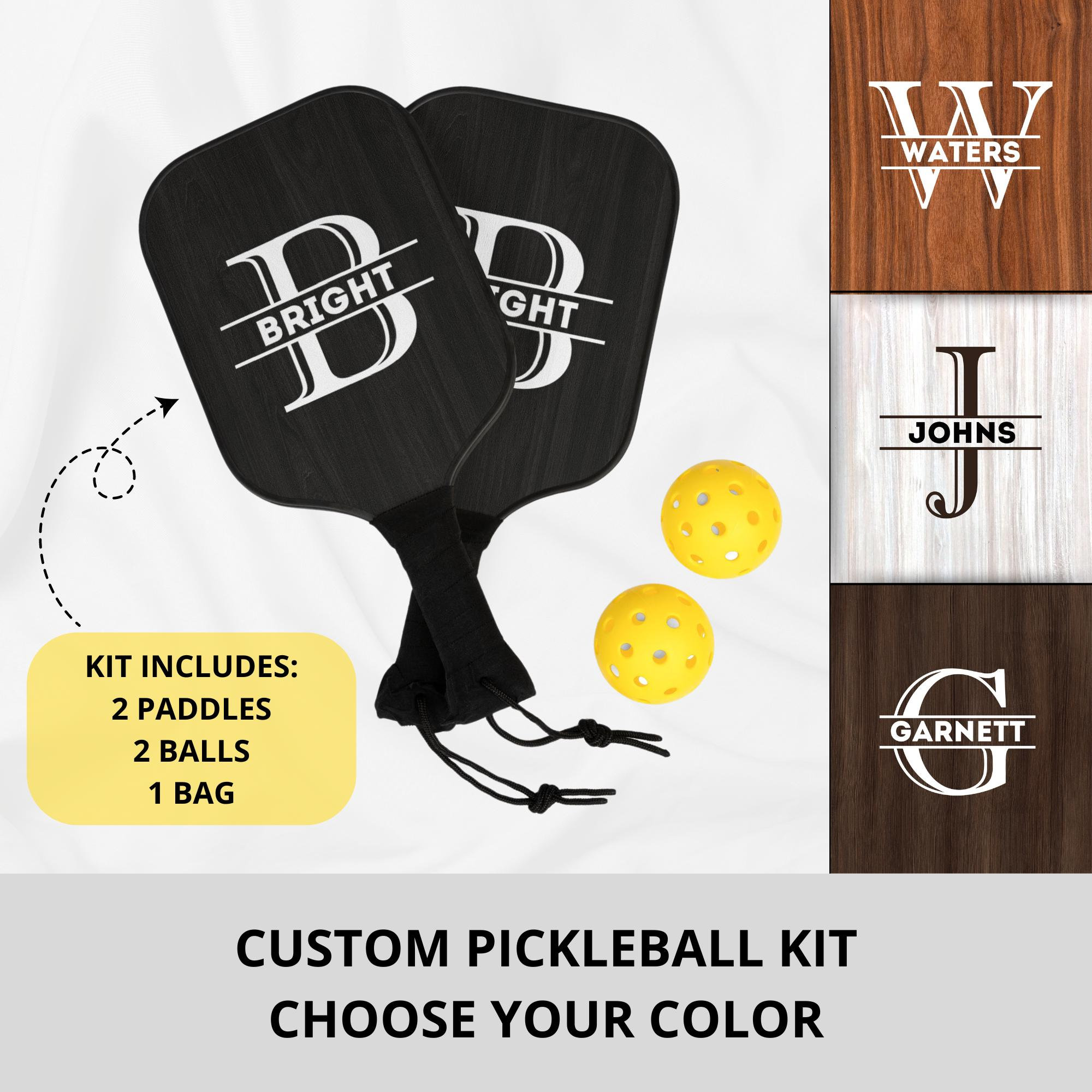 Custom Pickleball Paddle Set, Personalized Pickleball Gifts for Dad ...