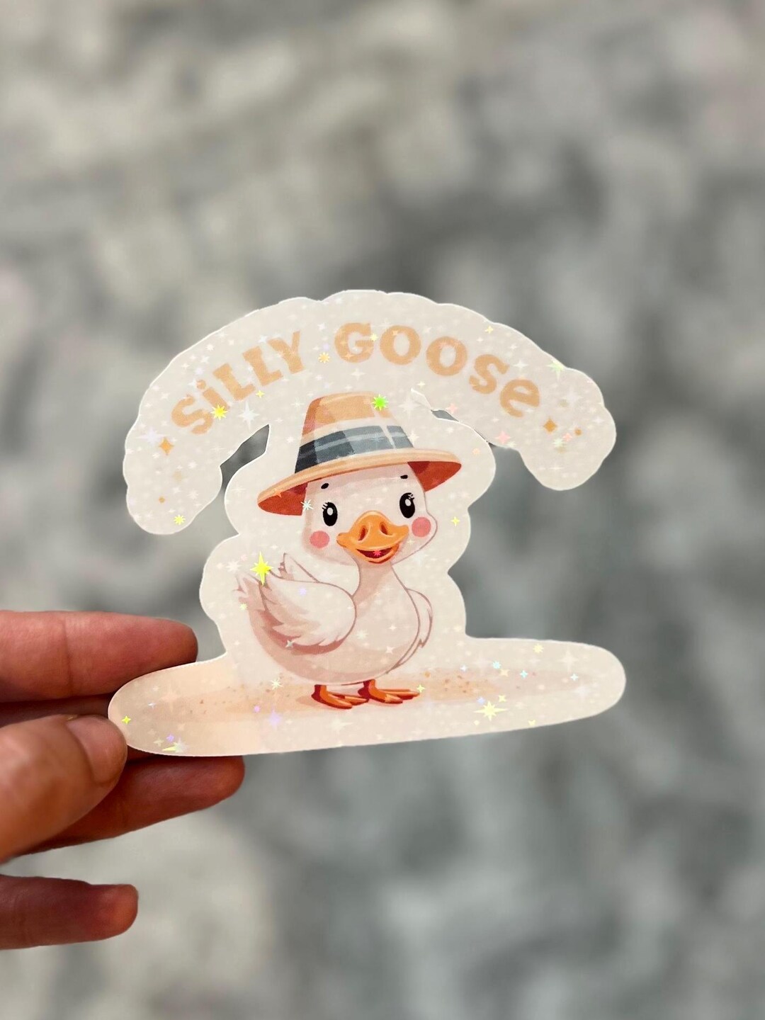Silly Goose Holographic Sticker – Funny Quirky Vinyl Decal for Laptops ...