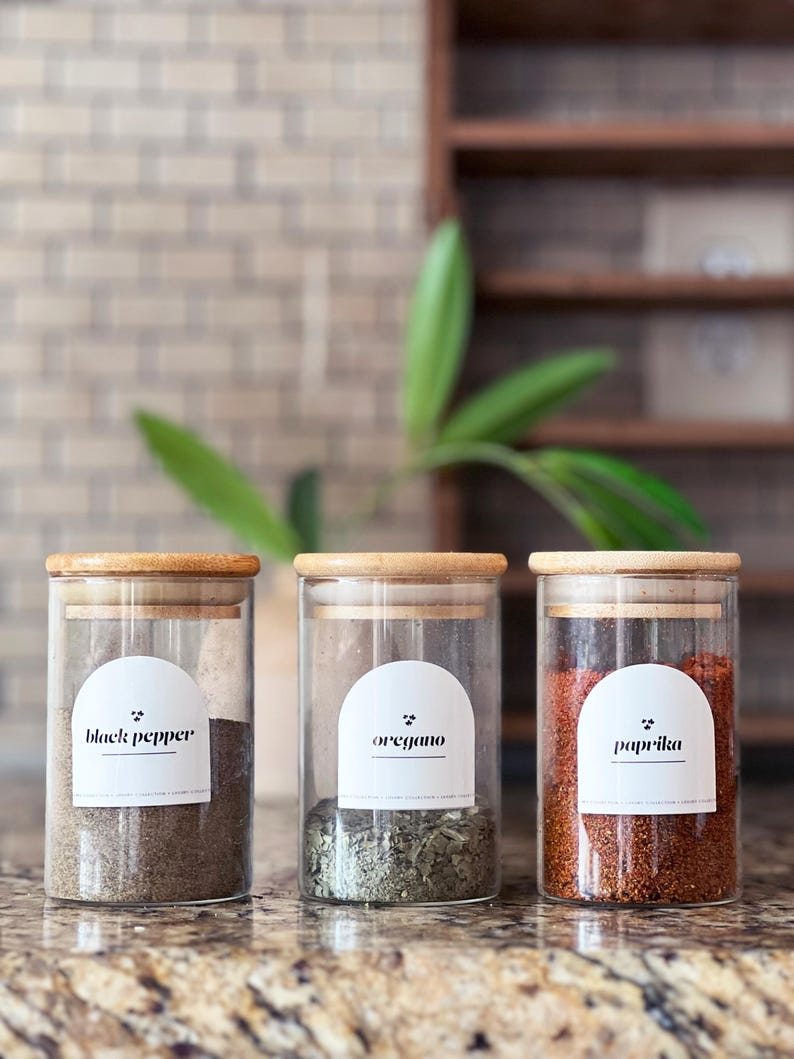 Pantry Labels Farmhouse Pantry Custom Kitchen Organization Stickers ...