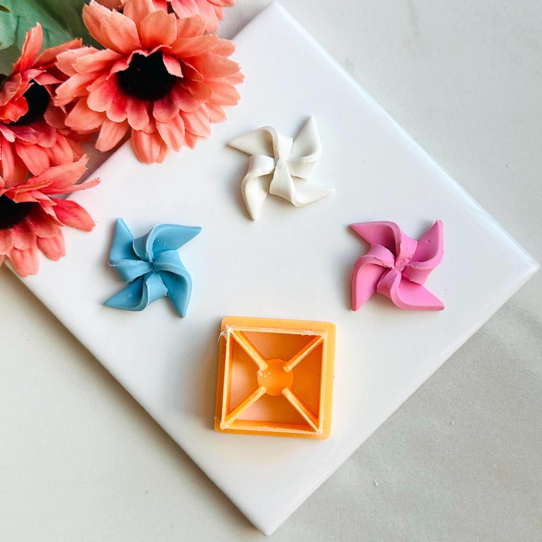 Pinwheel Clay Cutter | Life Clay Cutter Polymer Clay Cutters Fun Clay Cutters Embossed Clay ...