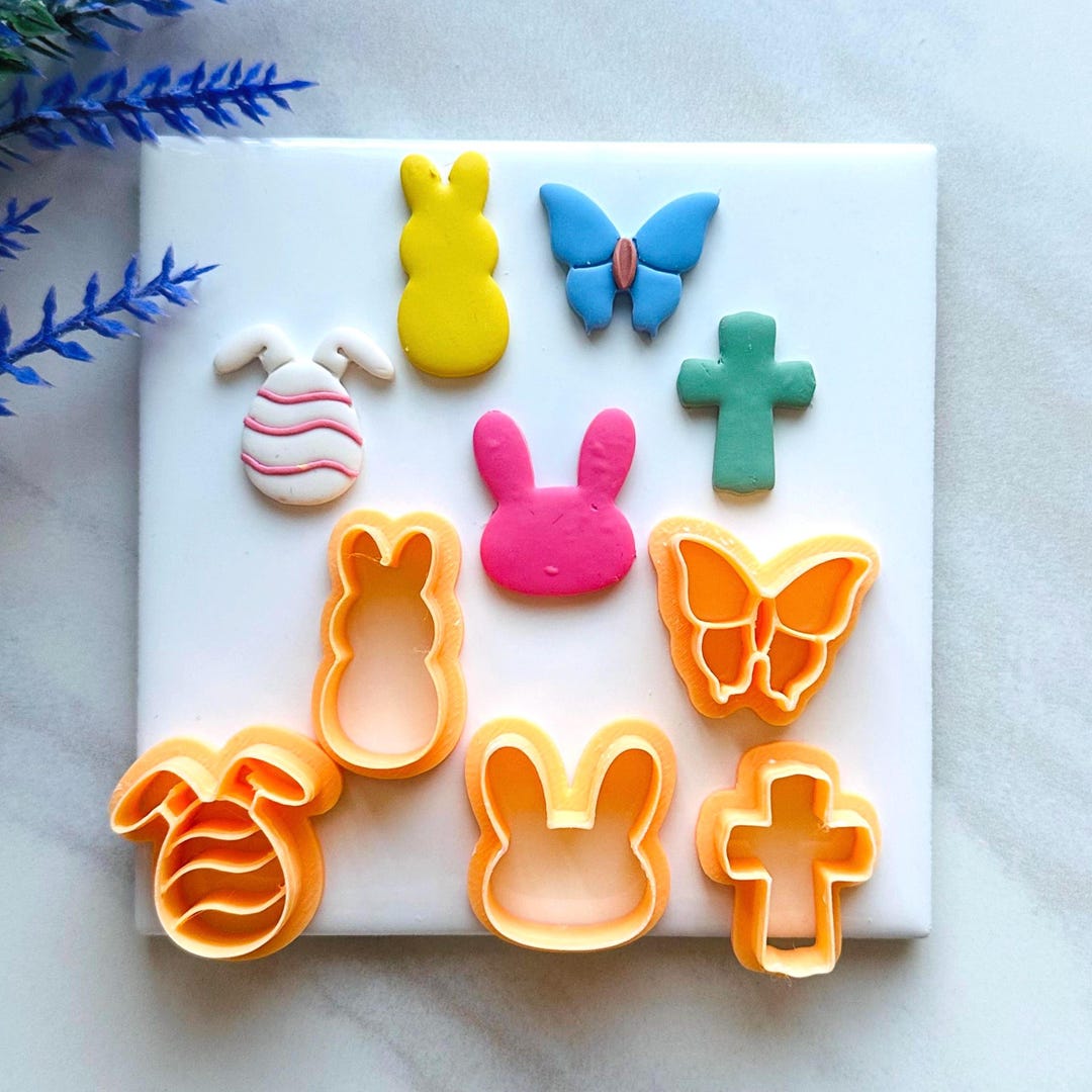 Easter 5 a Set Clay Cutter | Easter Clay Cutter Polymer Clay Cutters ...