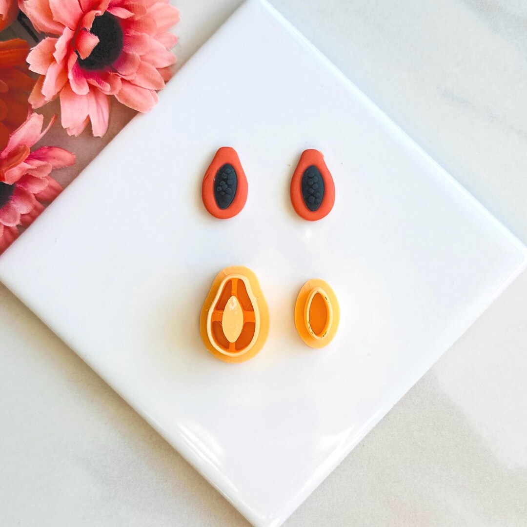 Papaya Polymer Clay Cutter | Summer Fruit Earring DIY - Etsy