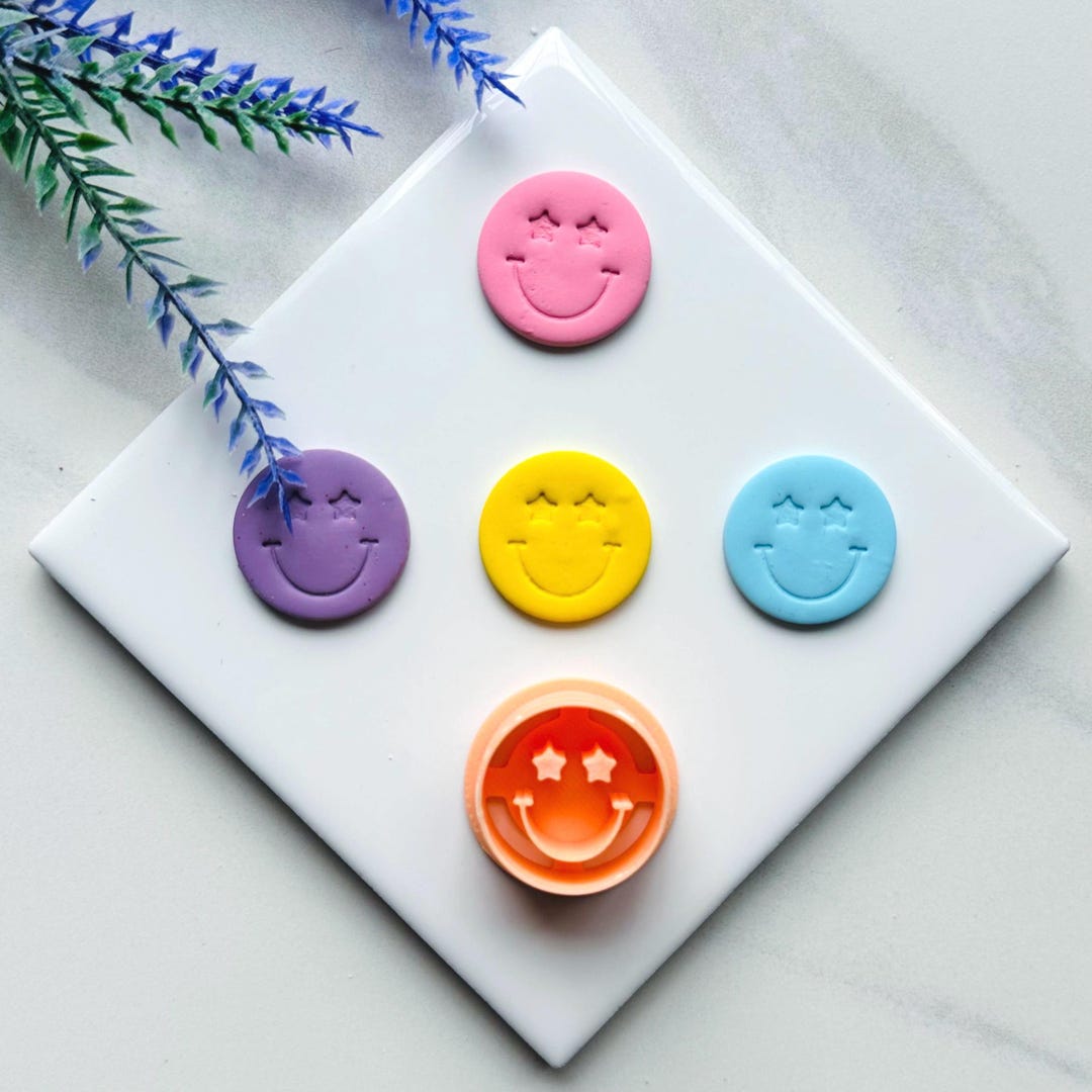 Smile With Star Eyes Clay Cutter | Life Clay Cutter Cutters Polymer ...