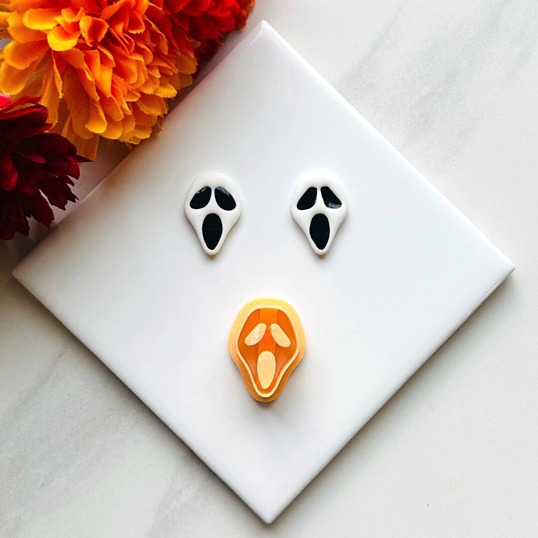 Scream Face Clay Cutter: Halloween Polymer Clay Cutters - Etsy