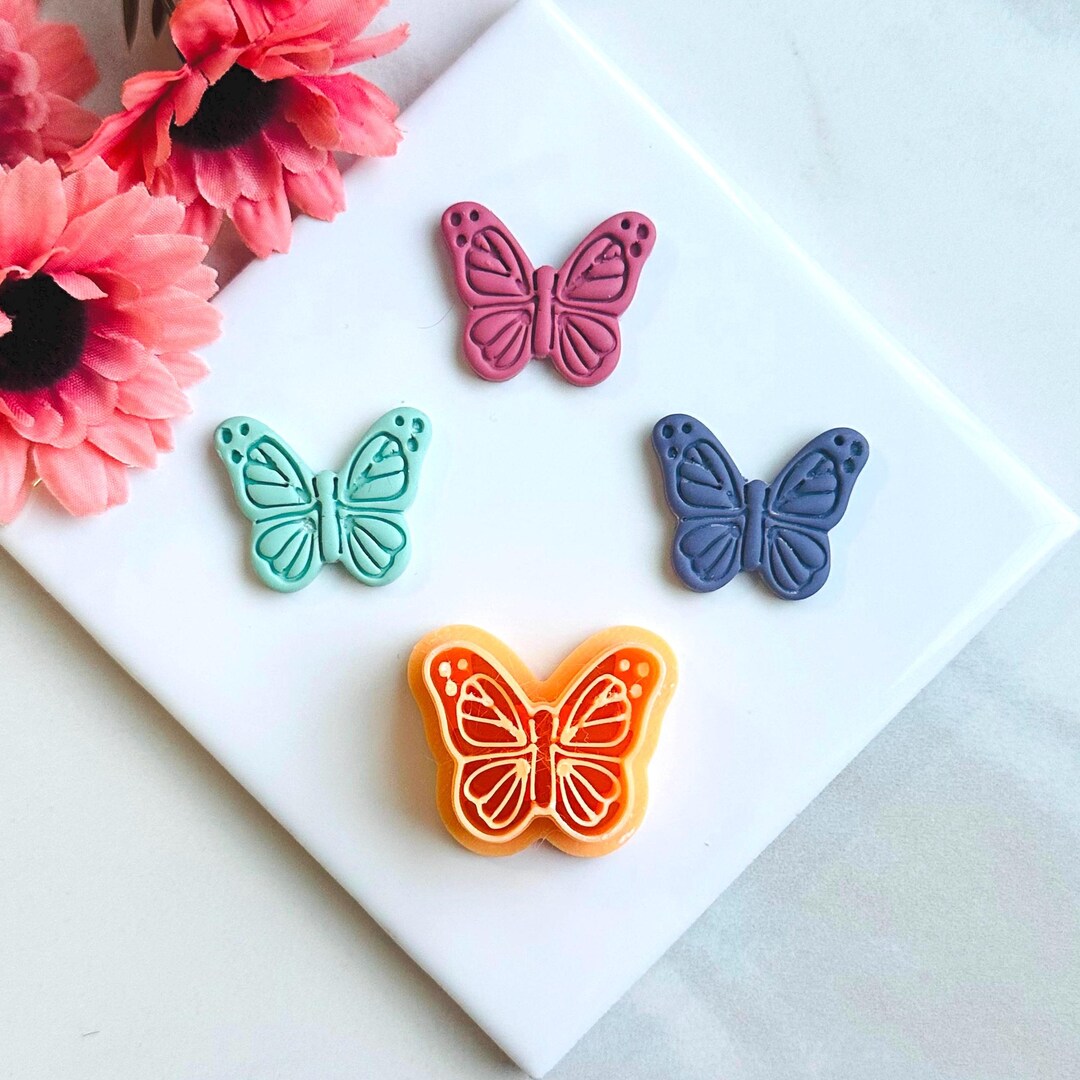 Butterfly Clay Cutter: Embossed Polymer Clay Cutters - Etsy