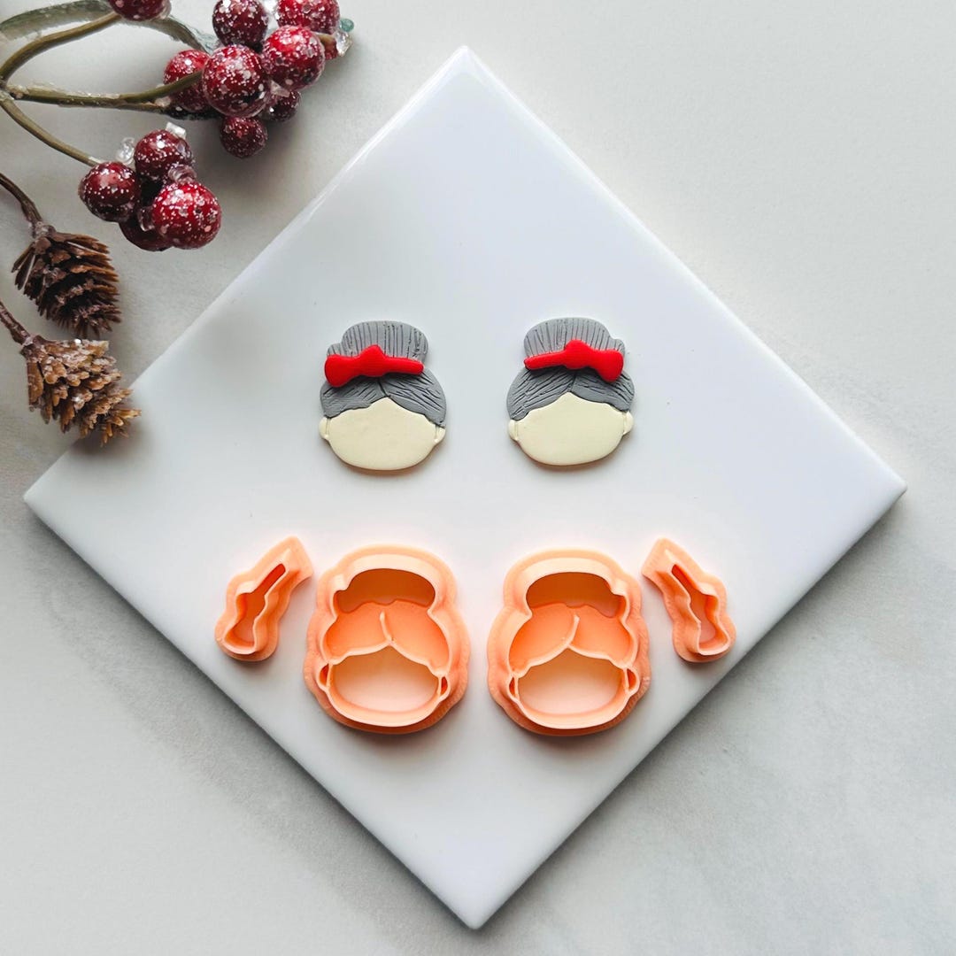 Mrs. Claus Clay Cutter No. 2 | Christmas Polymer Clay Cutters - Etsy
