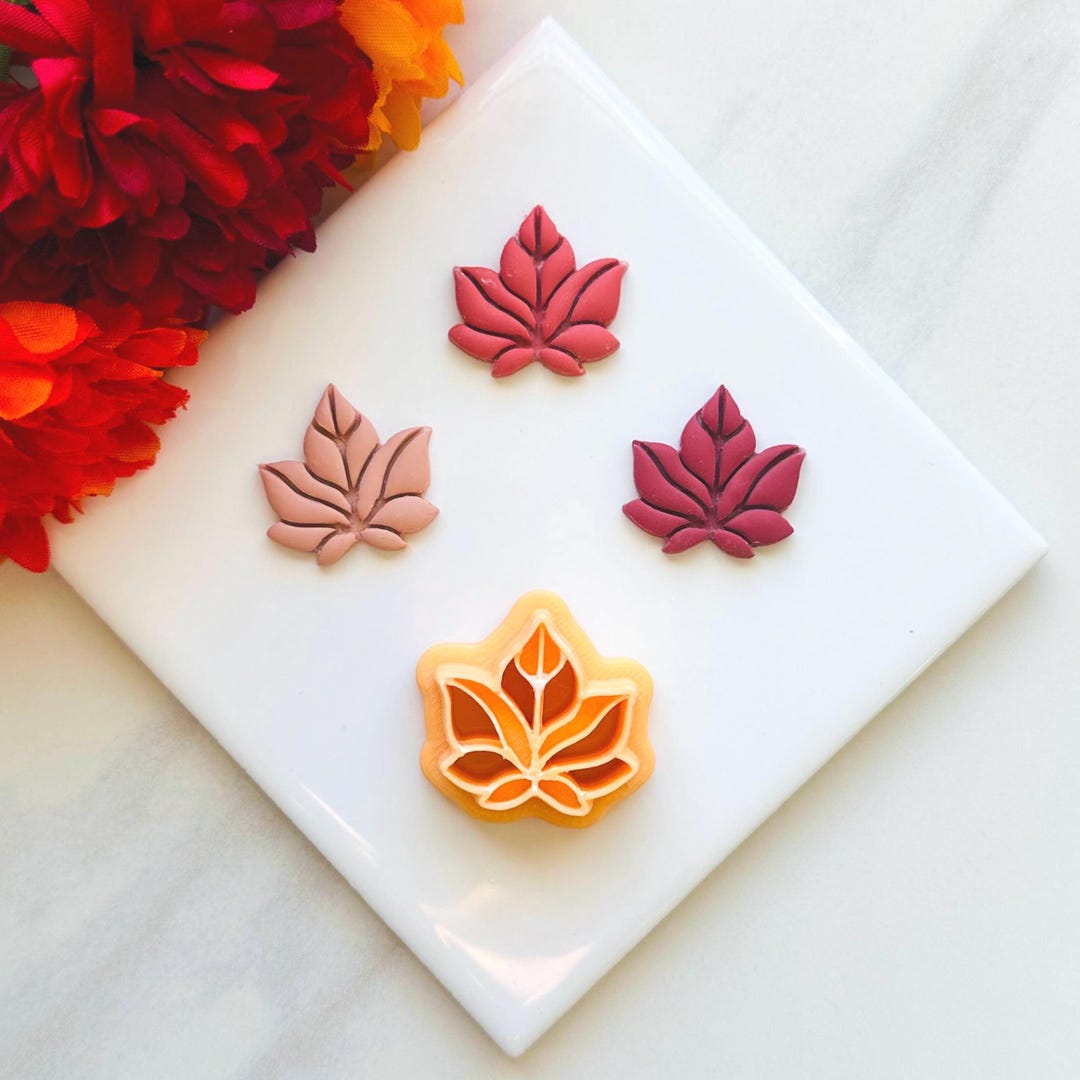 Maple Leaf Clay Cutter: Embossed Polymer Clay Cutters - Etsy