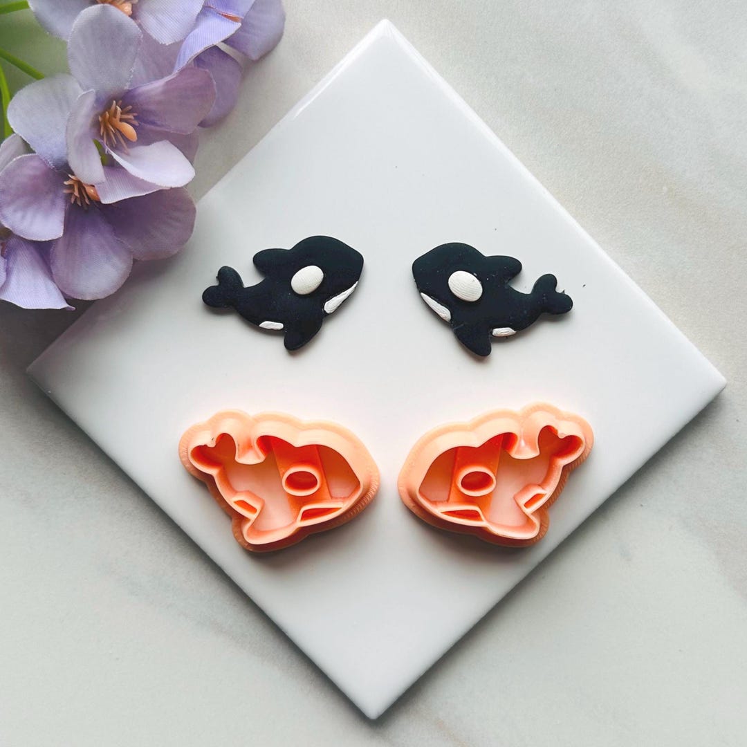 Orca Whale Clay Cutter: Polymer Clay, Embossed Sea Design - Etsy
