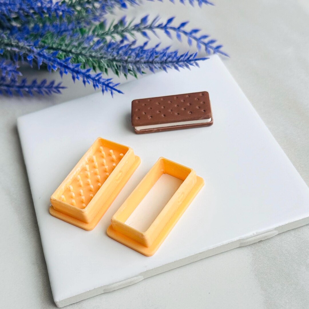 Ice Cream Sandwich Clay Cutter: Polymer Clay, Food Safe (1 Inch/25 Mm ...